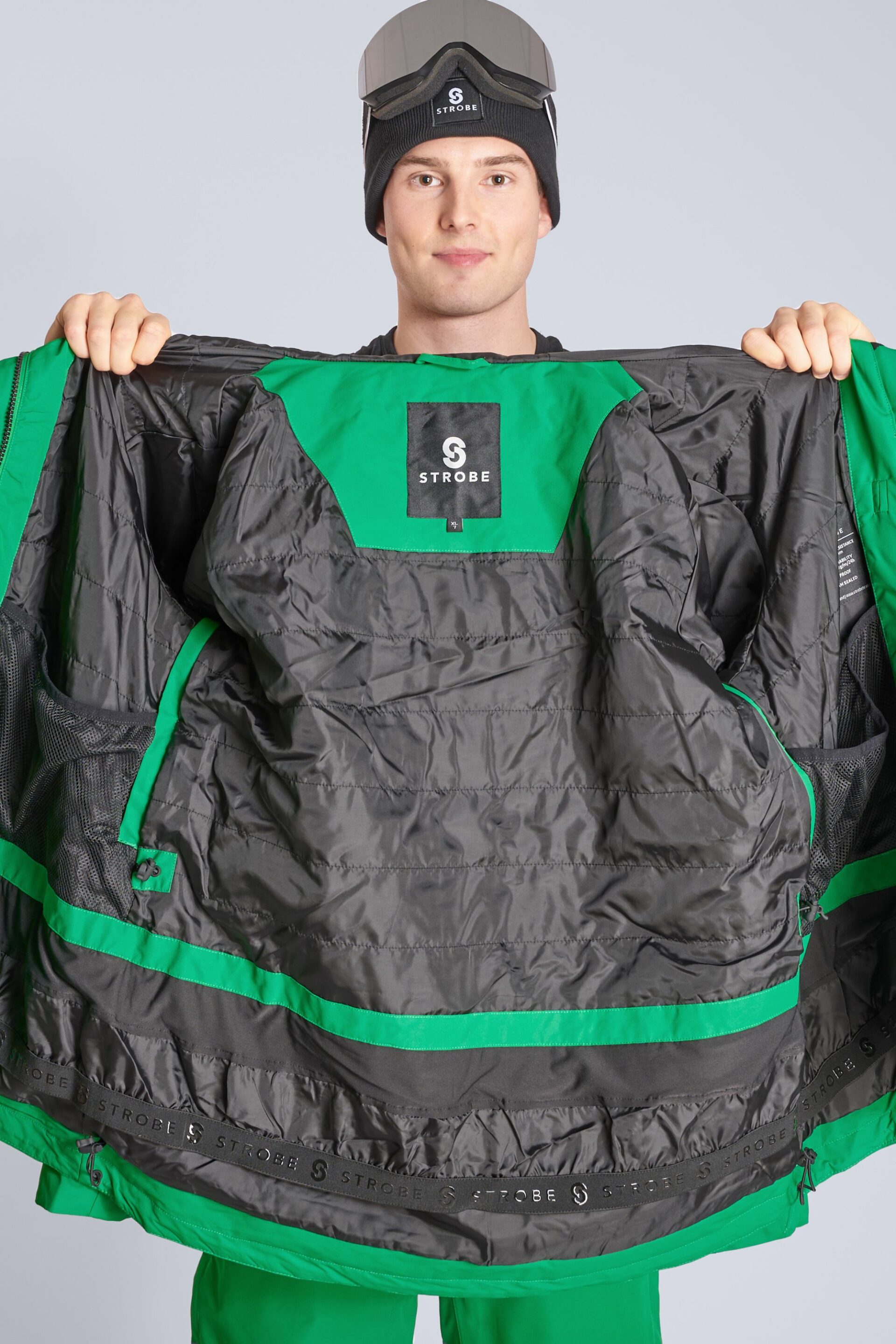 Aura Ski Jacket Kelly Green - Men's - Strobe