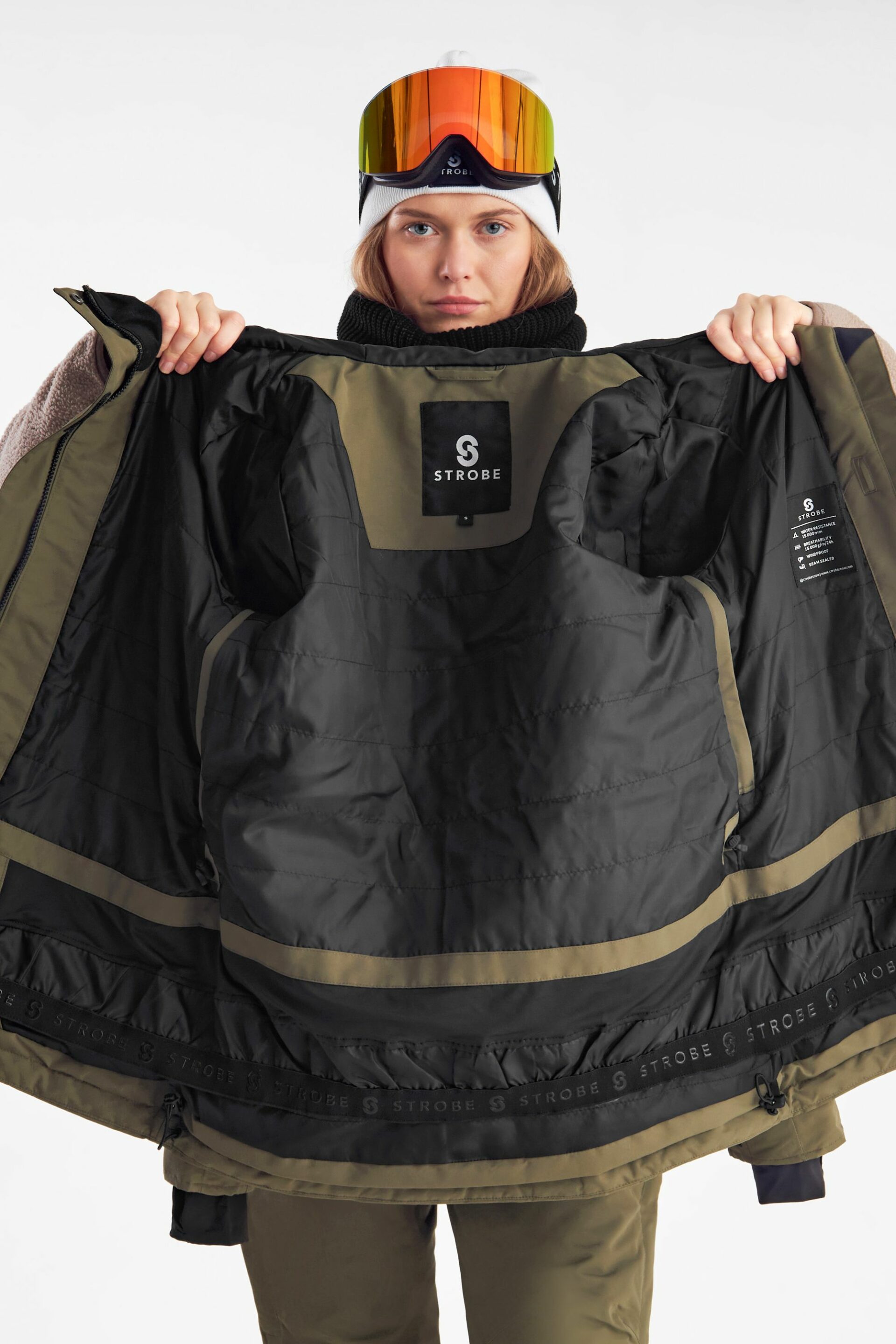 Aura Ski Jacket Olive Green - Women's - Strobe